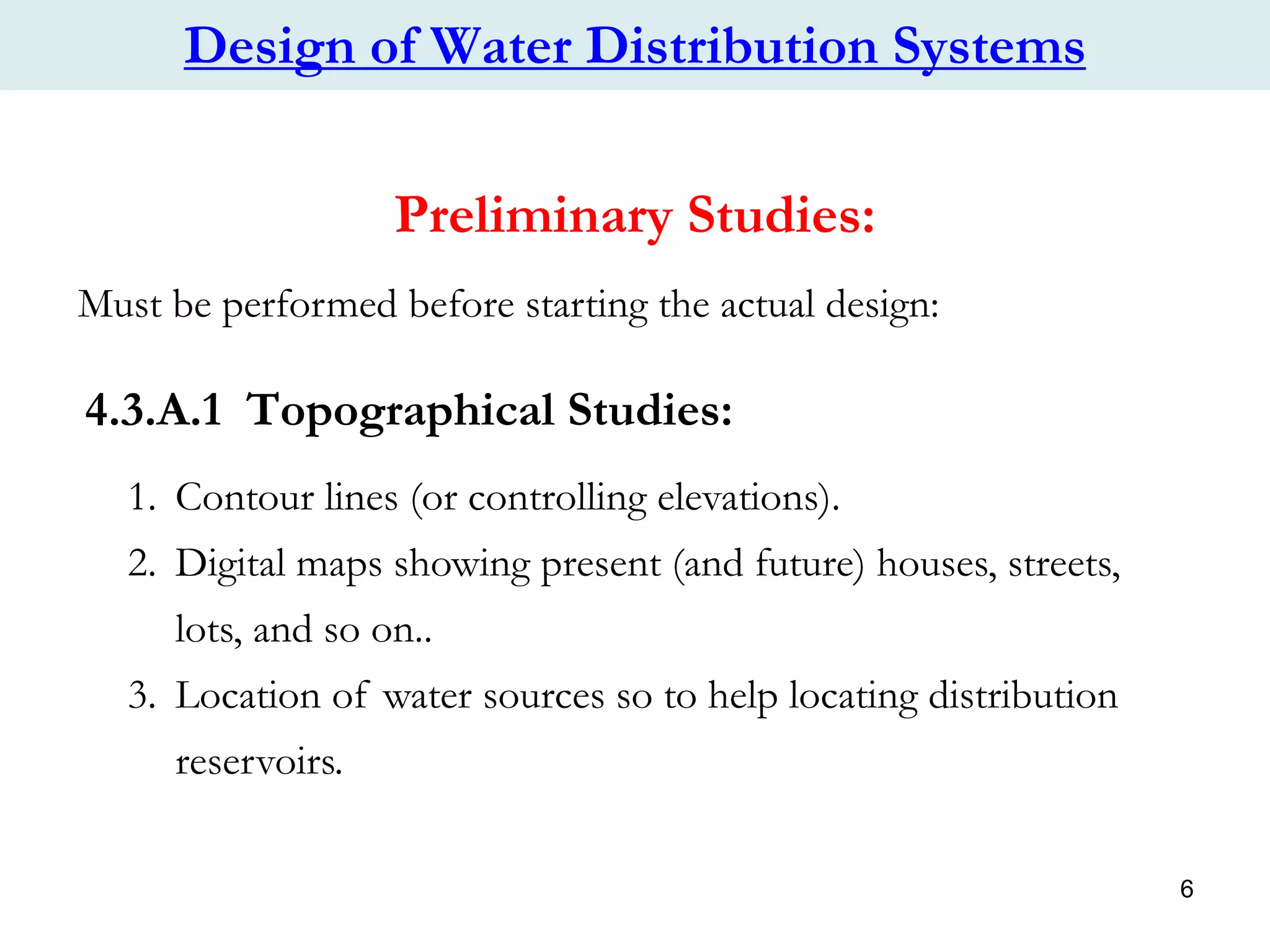 Design And Analysis Of Water Distribution System Ppt 9465