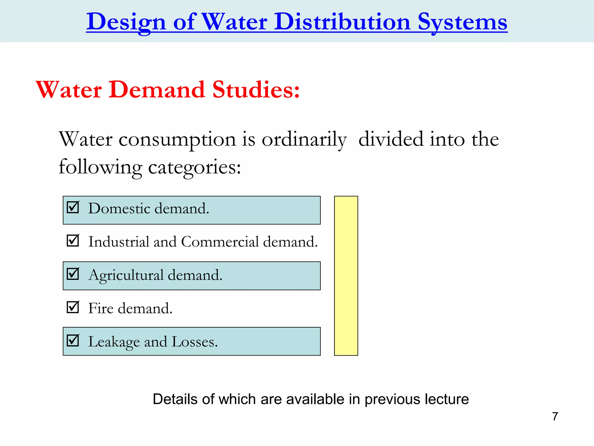 design and analysis of water distribution System | PDF