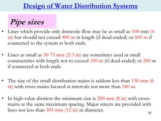 design and analysis of water distribution System | PDF