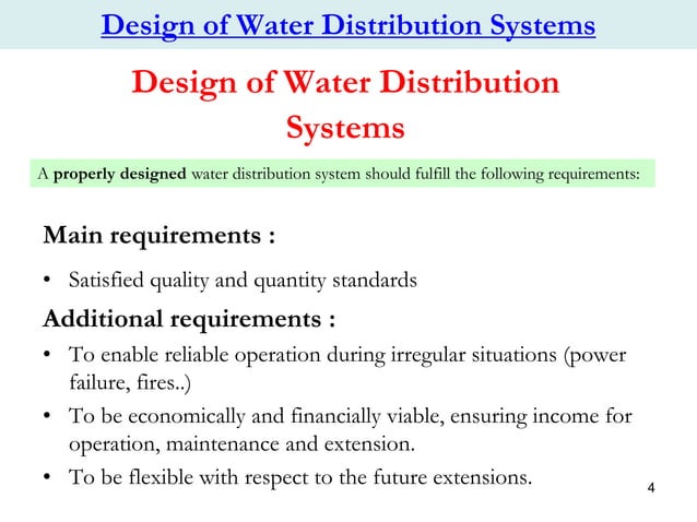 design and analysis of water distribution System | PDF