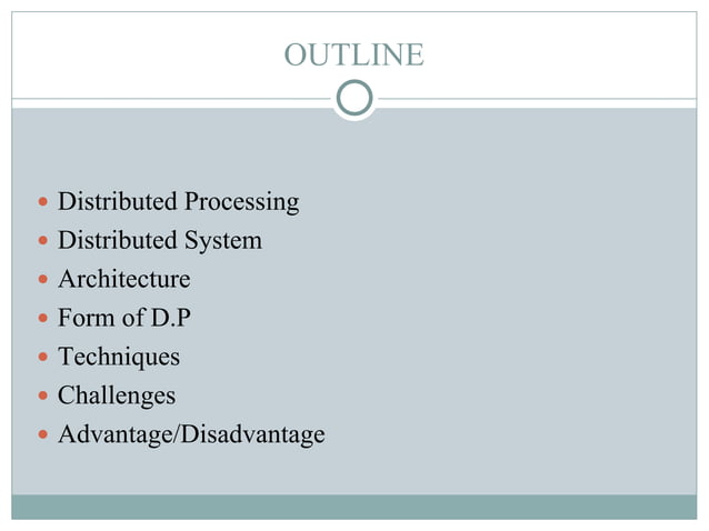 Lec 6 (distributed processing ) | PPT