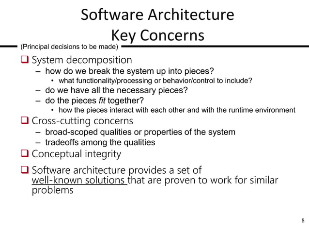 Software Architecture in Architecture design .ppt | Operating Systems ...