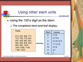 Stem and Leaf Display in Biostatic | PPT