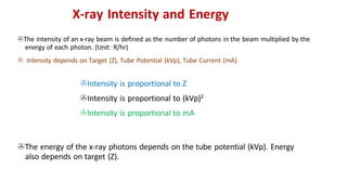 X-ray spectrum , target material , factors affecting x-ray beam.pptx