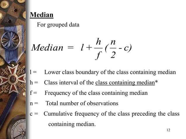 MEASURE OF CENTRAL TENDENCY TYPES OF AVERAGES Arithmetic mean Median Mode Geometric mean ...