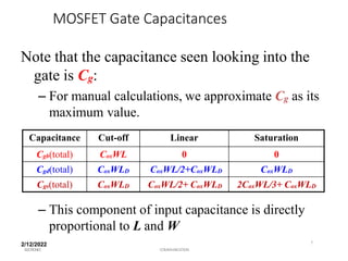 Lecture-7_MOS-Capacitance Gate and parasitic | PPTX