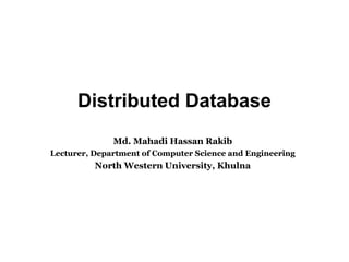 Lec 8 (distributed database) | PPT