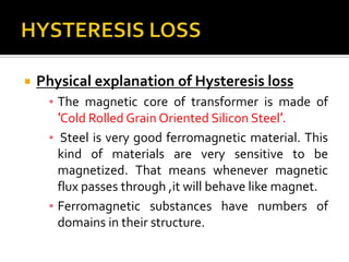 Lec 8 hysteresis-_eddy_current_losses_in_transformer | PPSX