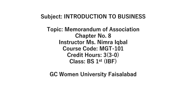 Lec-8 Memorandum of Association.pptx