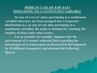 Measure of mode in biostatic | PPT
