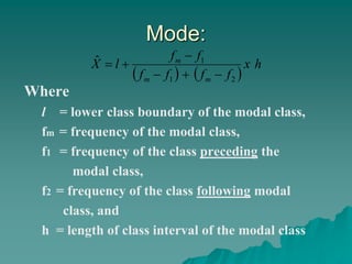 Measure of mode in biostatic | PPT