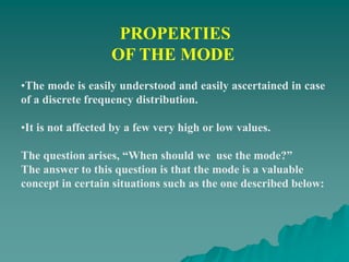 Measure of mode in biostatic | PPT