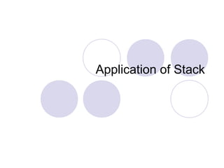 Application of Stacks | PPT