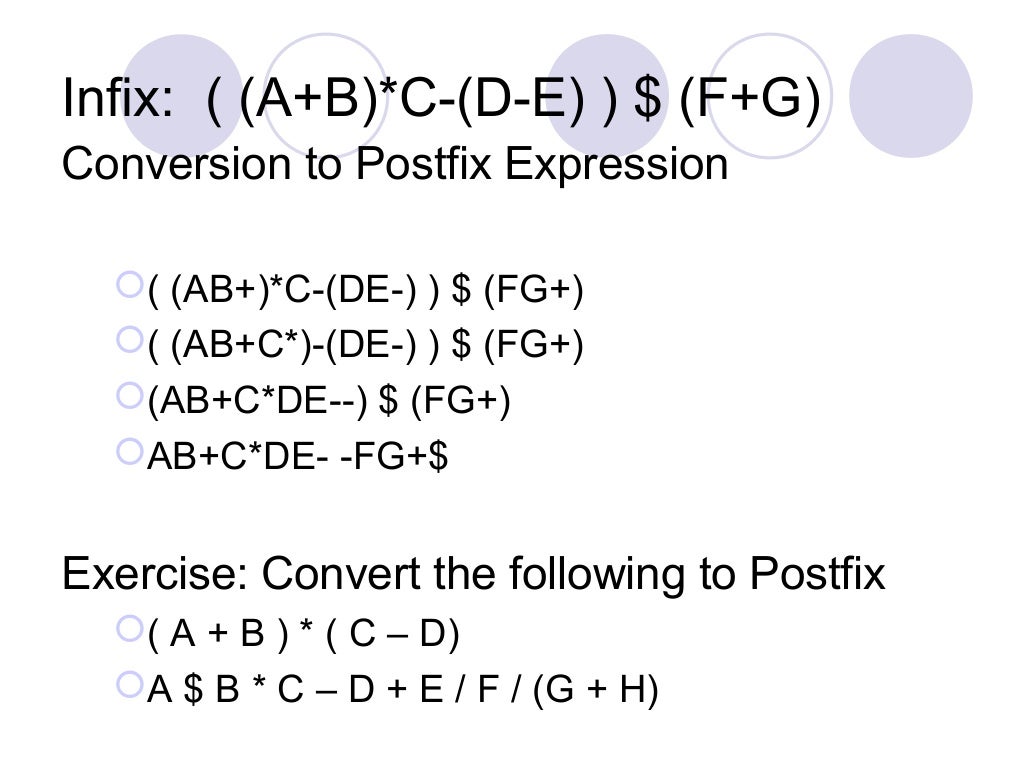 Application of Stacks