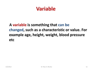 Lec. biostatistics introduction | PPTX