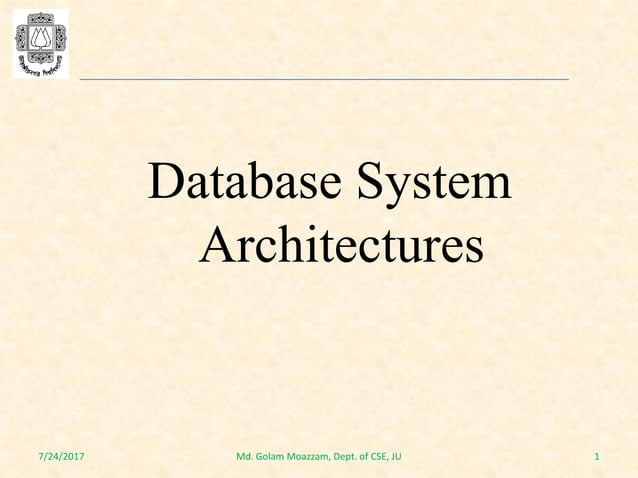 Database System Architecture | PPT