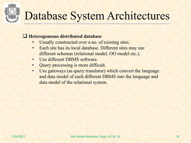 Database System Architecture | PPT