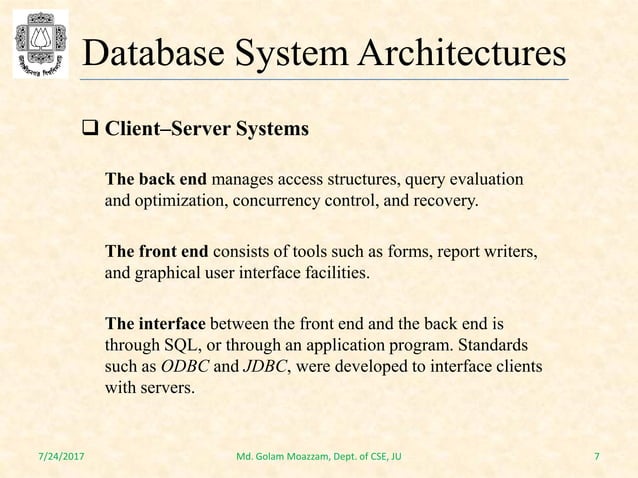 Database System Architecture | PPT