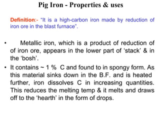 Lec Smelting Of Iron | PPT