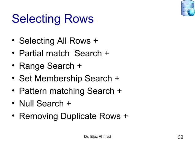 SQL Queries | PPT | Databases | Computer Software and Applications
