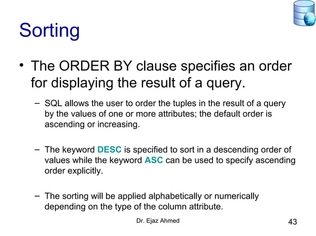 SQL Queries | PPT | Databases | Computer Software and Applications