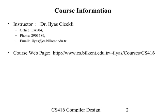 Compiler Design | PPT