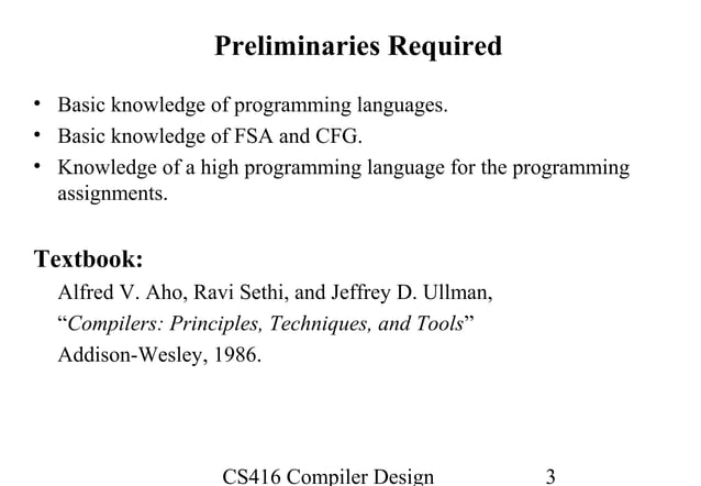 Compiler Design | PPT