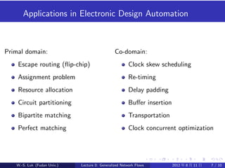 Lec00 generalized network flows | PDF