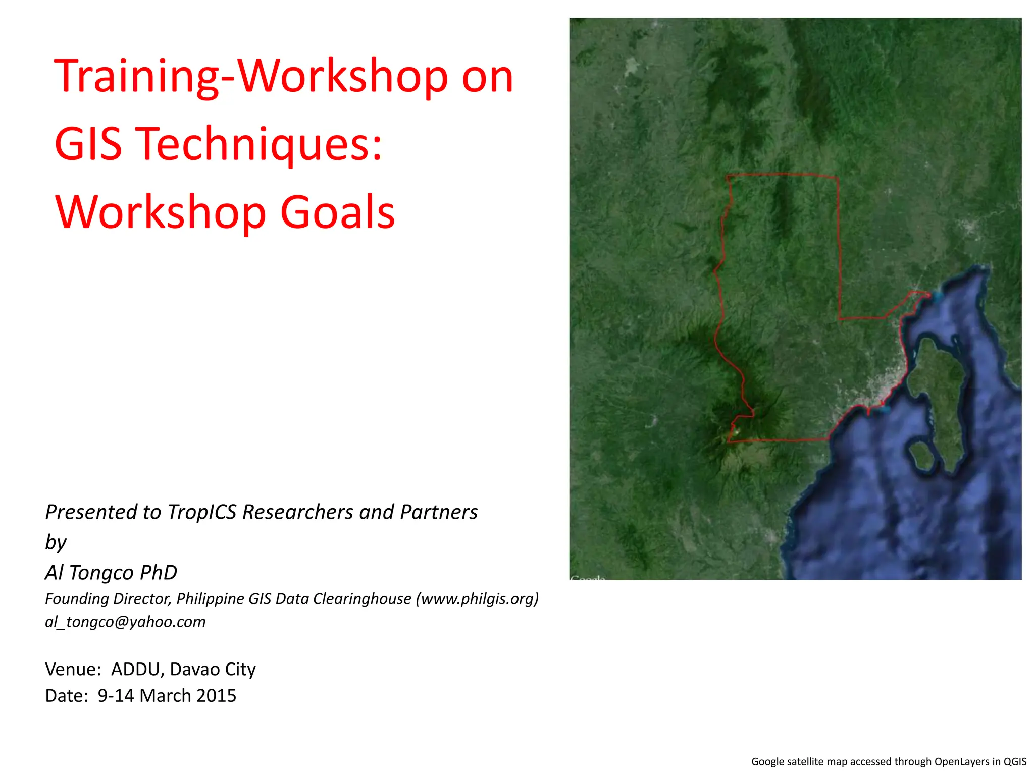 Lecture on GIS Workshop Overview_TROPX.ppt