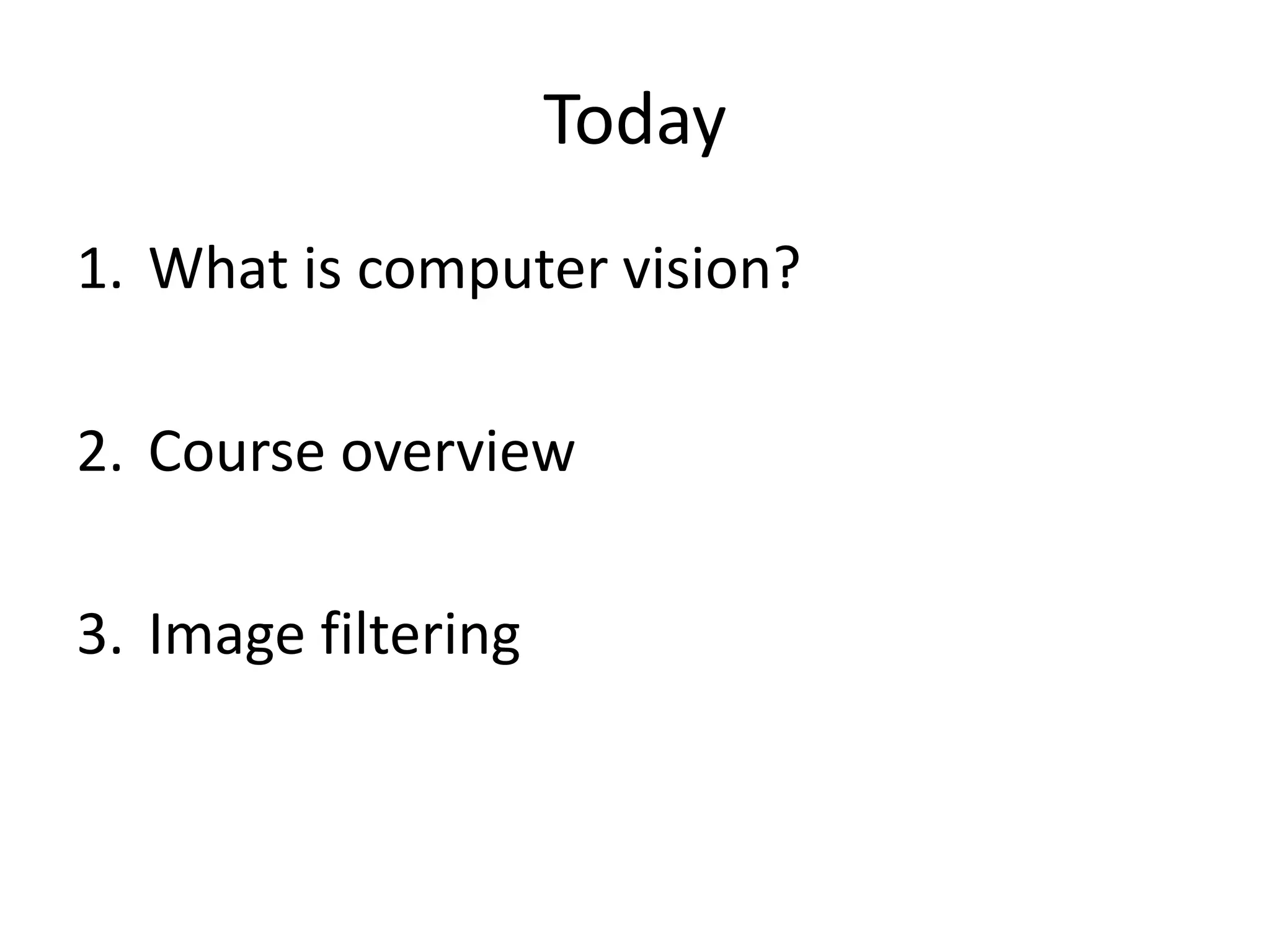 Computer vision introduction | PPTX