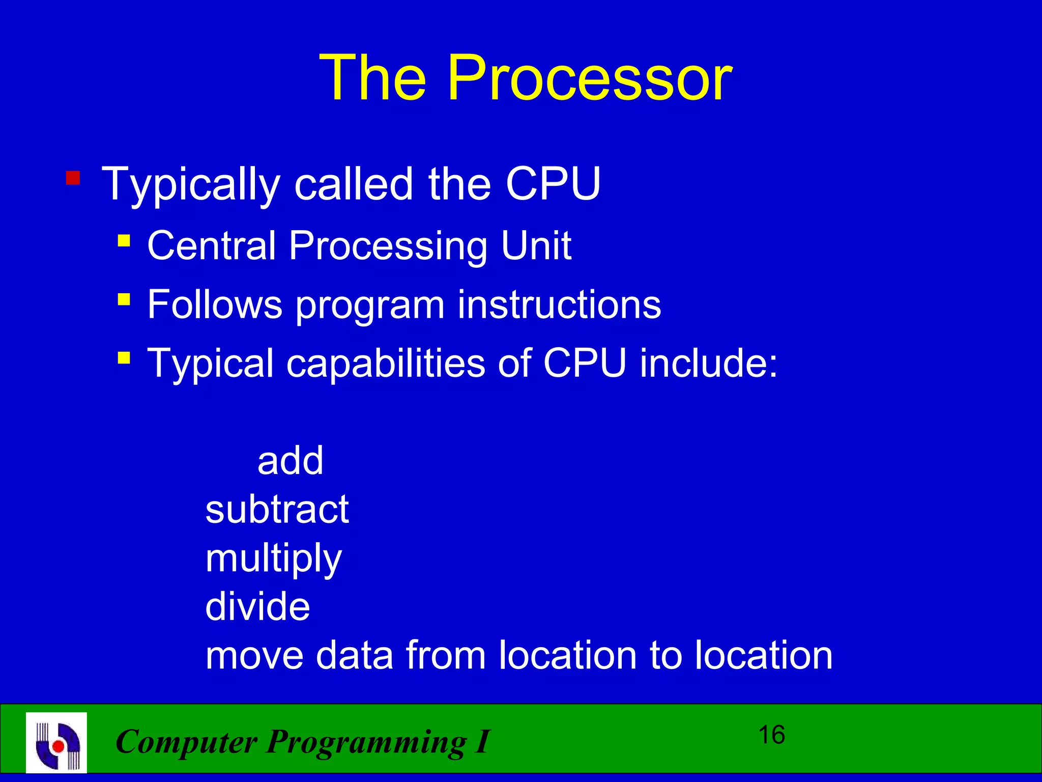Computer Programming Lecture 1 Ppt Programming Languages Computing 5487