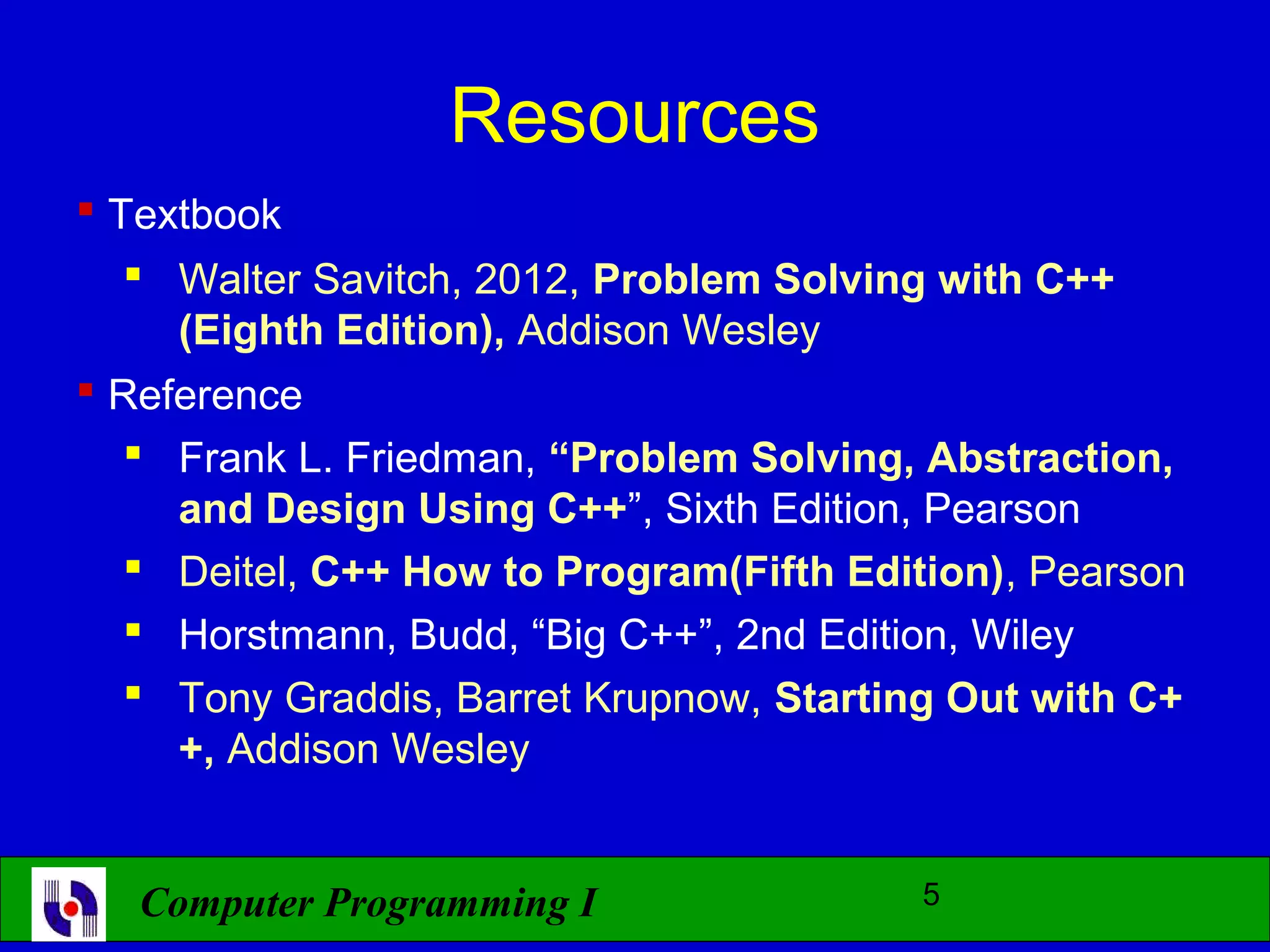 Computer Programming Lecture 1 Ppt Programming Languages Computing