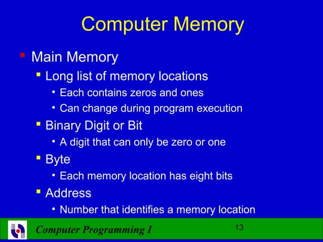 Computer Programming - Lecture 1 | PPT | Programming Languages | Computing