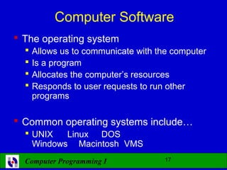 Computer Programming - Lecture 1 | PPT