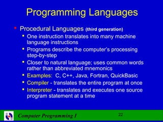 Computer Programming - Lecture 1 | PPT