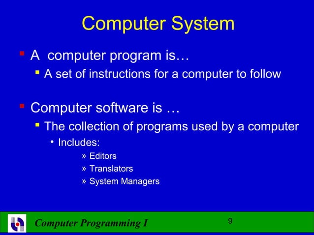 Computer Programming Lecture 1