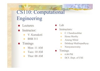 Lec01-CS110 Computational Engineering | PDF