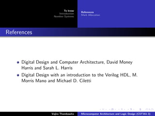 Lec 01 - Microcomputer Architecture and Logic Design | PDF