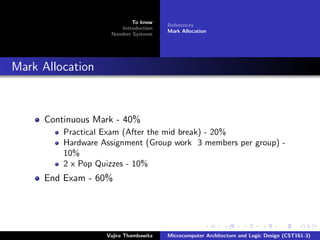 Lec 01 - Microcomputer Architecture and Logic Design | PDF