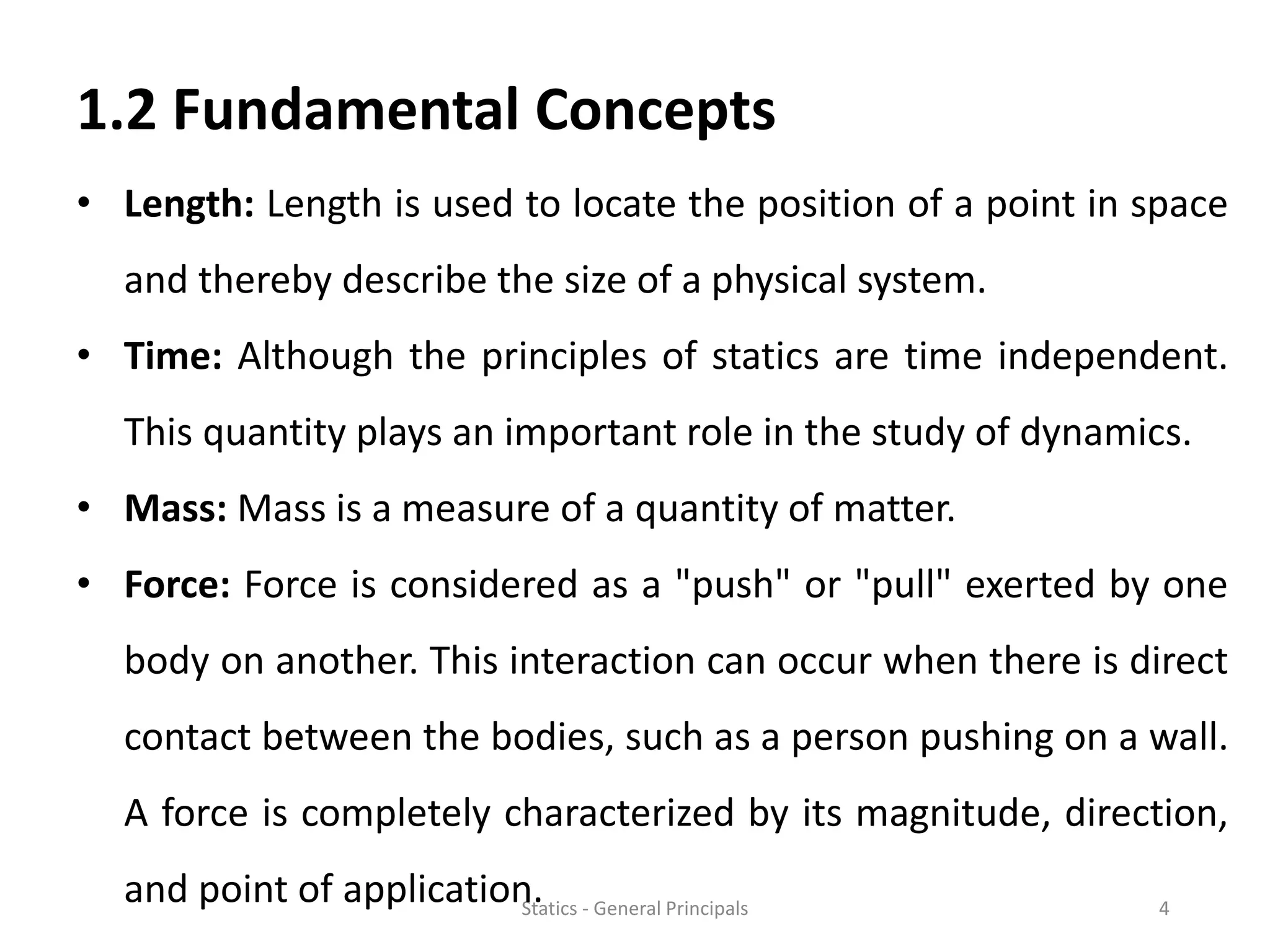 Statics Lecture 1 - General Principles CE 2311 | PDF