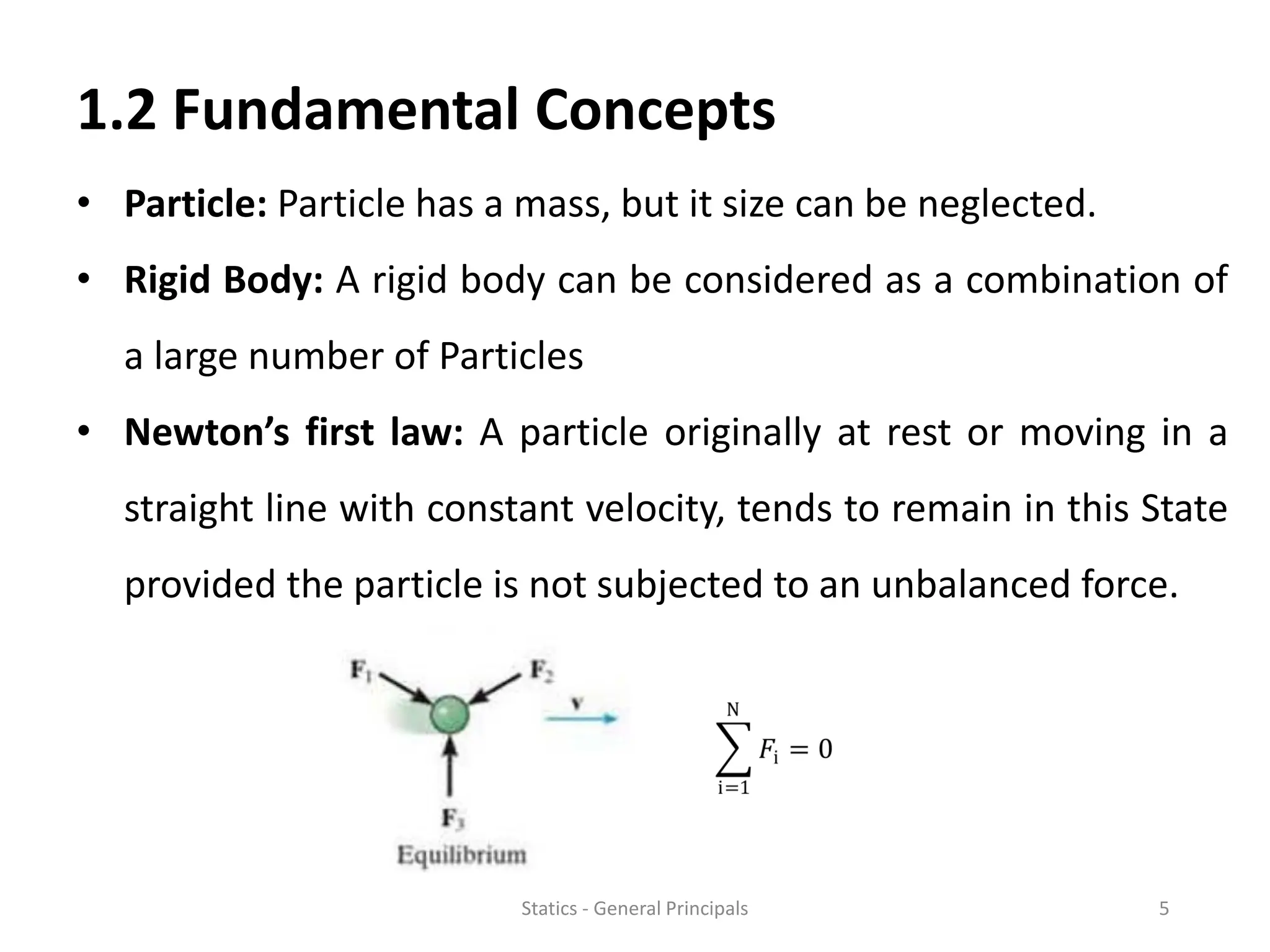 Statics Lecture 1 - General Principles CE 2311 | PDF