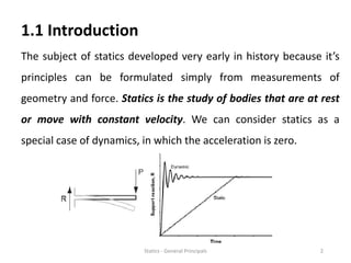 Statics Lecture 1 - General Principles CE 2311 | PDF