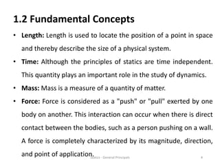 Statics Lecture 1 - General Principles CE 2311 | PDF