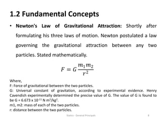 Statics Lecture 1 - General Principles CE 2311 | PDF
