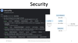 Information security lecture- Lecture 1 Basics of information security ...