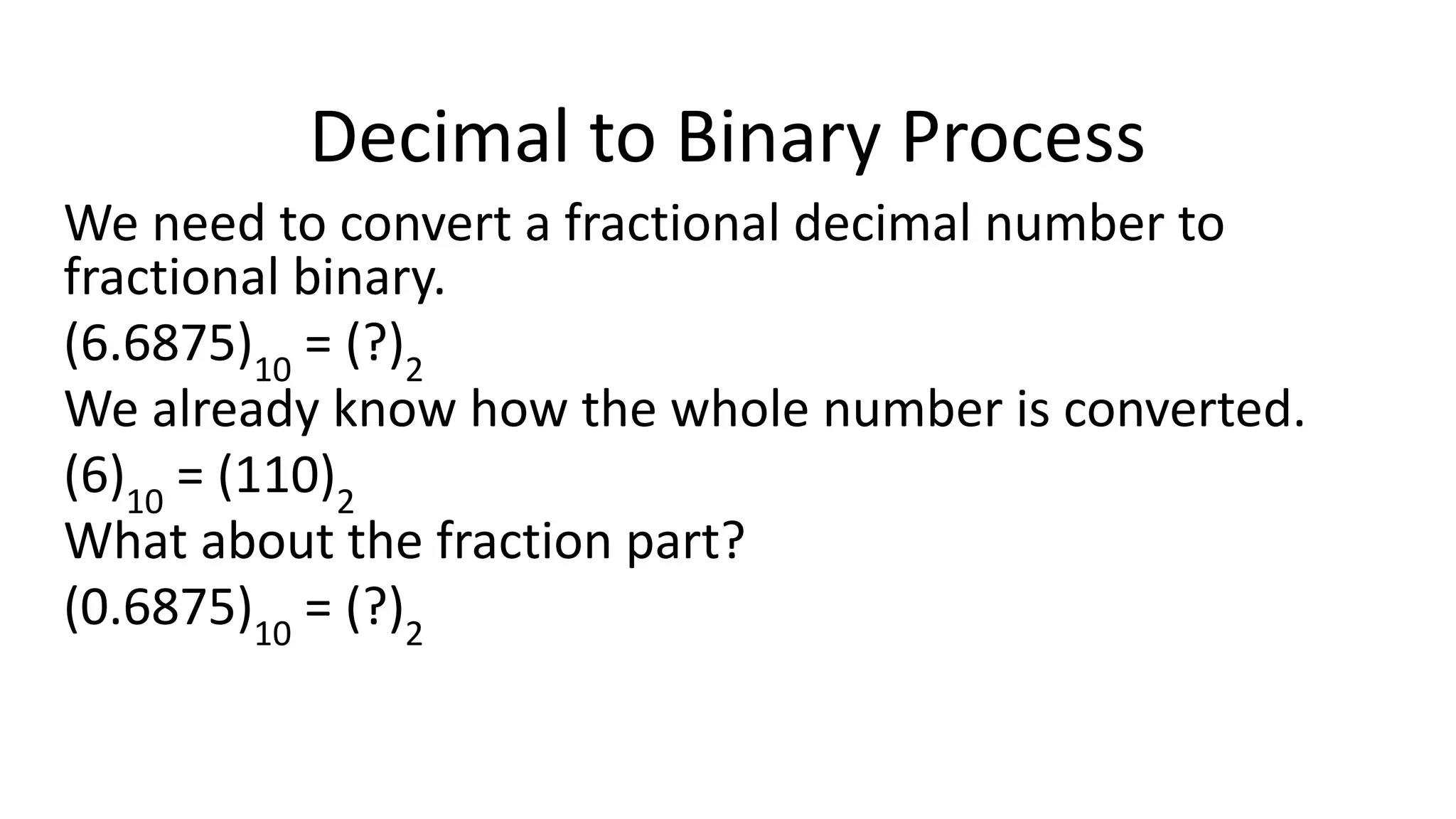 Lec 01 Number System Decimal Octal Hexadecimal Binary Ppt