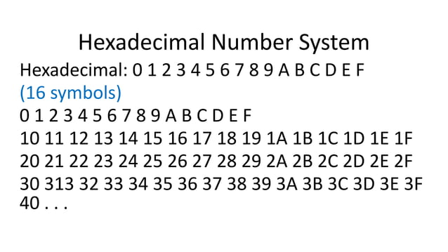 LEC 01(Number System)(Decimal,Octal,Hexadecimal,Binary) | PPT