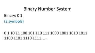 LEC 01(Number System)(Decimal,Octal,Hexadecimal,Binary) | PDF | Technology & Computing