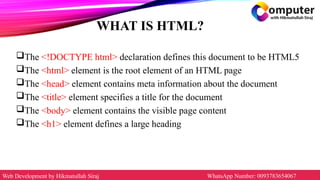 HTML 5 Slide Lecture001(What is HTML).ppt