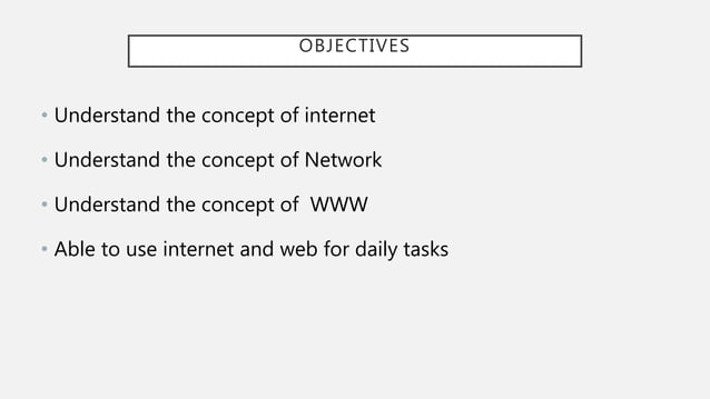 Introduction to the Internet and Web | PPTX